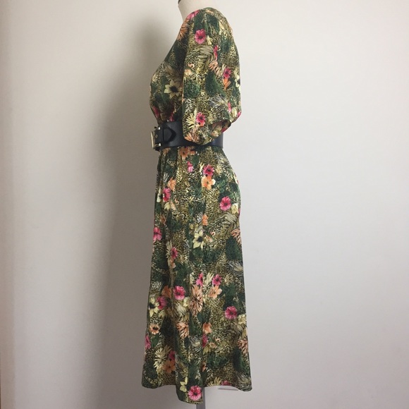 Vintage | Dresses | Vintage Jungle Print Dress | Poshmark